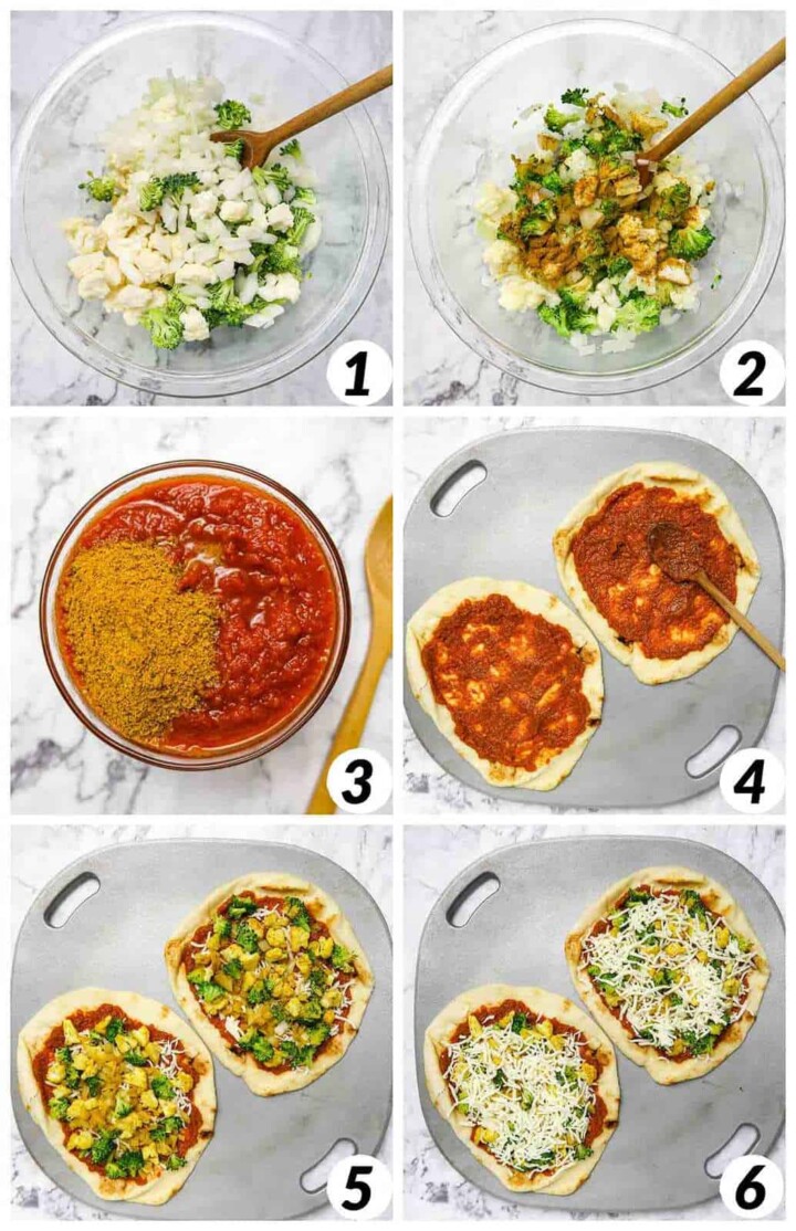 Curry Pizza with Veggies - Dizzy Busy and Hungry!