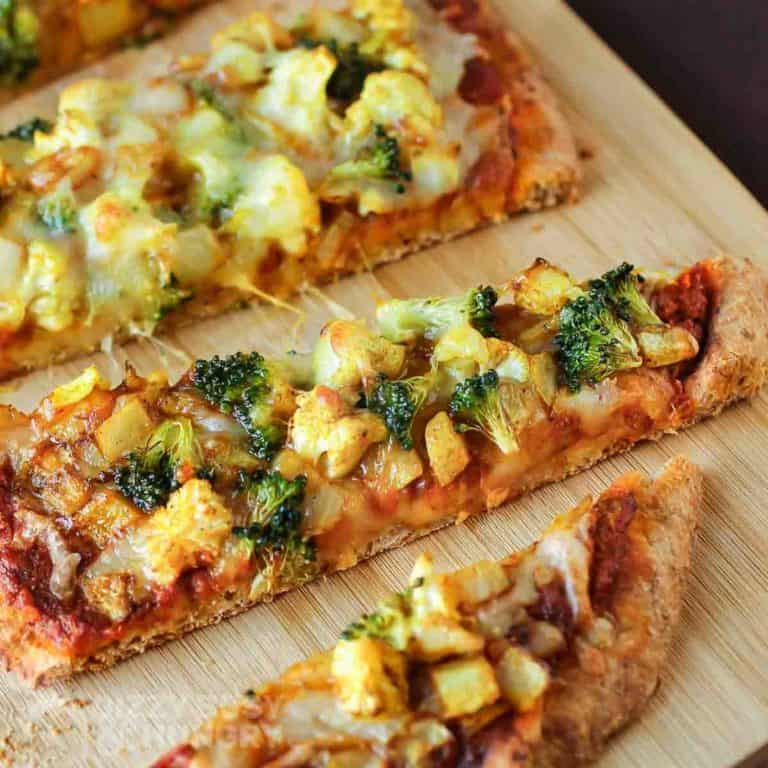Curry Pizza with Veggies - Dizzy Busy and Hungry!