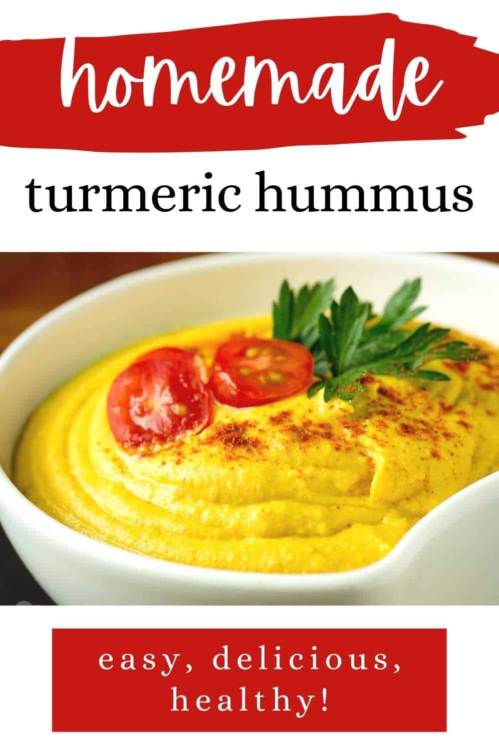 Homemade Turmeric Hummus (Without Tahini) - Dizzy Busy and Hungry!