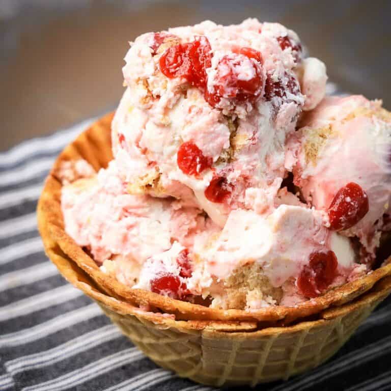 Easy Cherry Ice Cream (No Churn) - Dizzy Busy and Hungry!