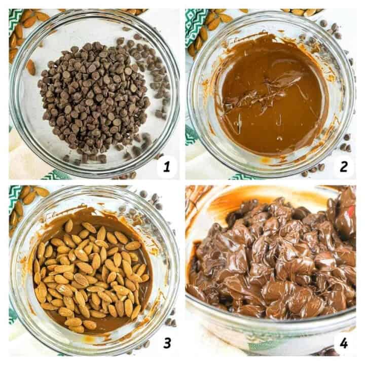 Easiest Chocolate Almond Clusters - Dizzy Busy and Hungry!