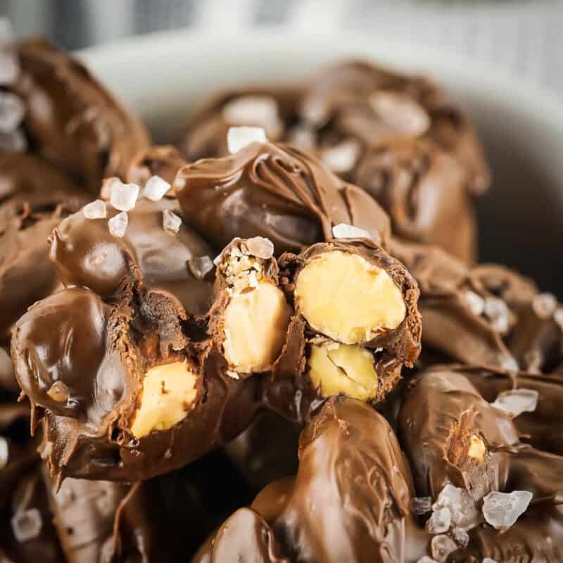 Easiest Chocolate Almond Clusters - Dizzy Busy and Hungry!