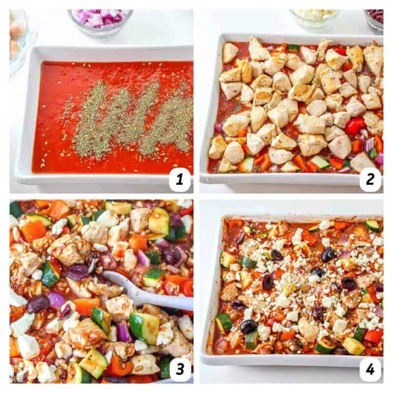 Mediterranean Chicken Casserole - Dizzy Busy and Hungry!