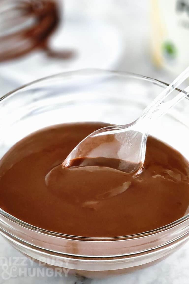 Easy Chocolate Glaze with Powdered Sugar - Dizzy Busy and Hungry!