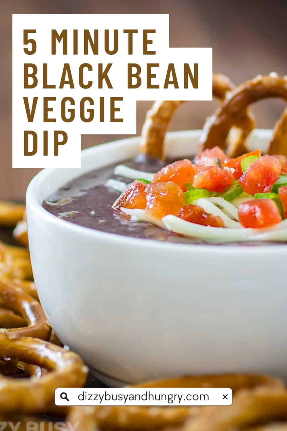 Easy 5-Minute Black Bean Veggie Dip With Jalapenos - Dizzy Busy and Hungry!