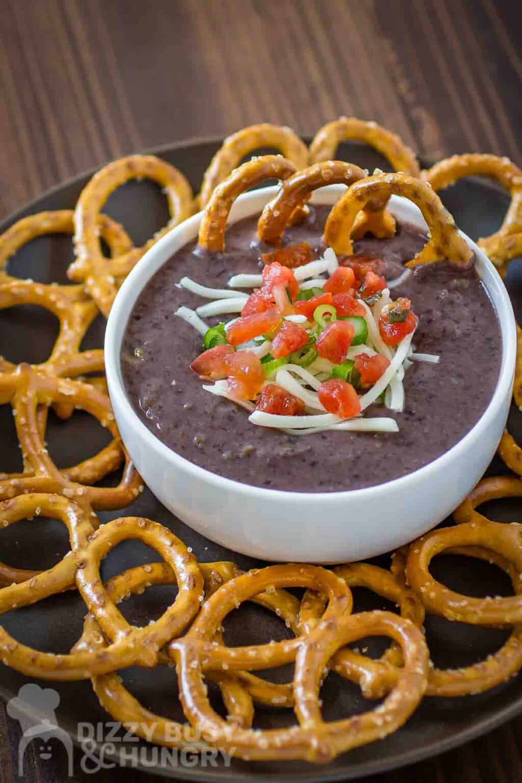 Easy 5-Minute Black Bean Veggie Dip With Jalapenos - Dizzy Busy and Hungry!