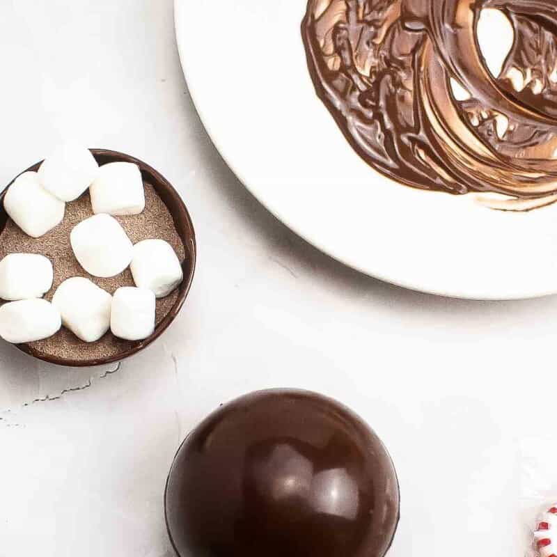 Peppermint Hot Cocoa Bombs (Easy Recipe) - Dizzy Busy and Hungry!