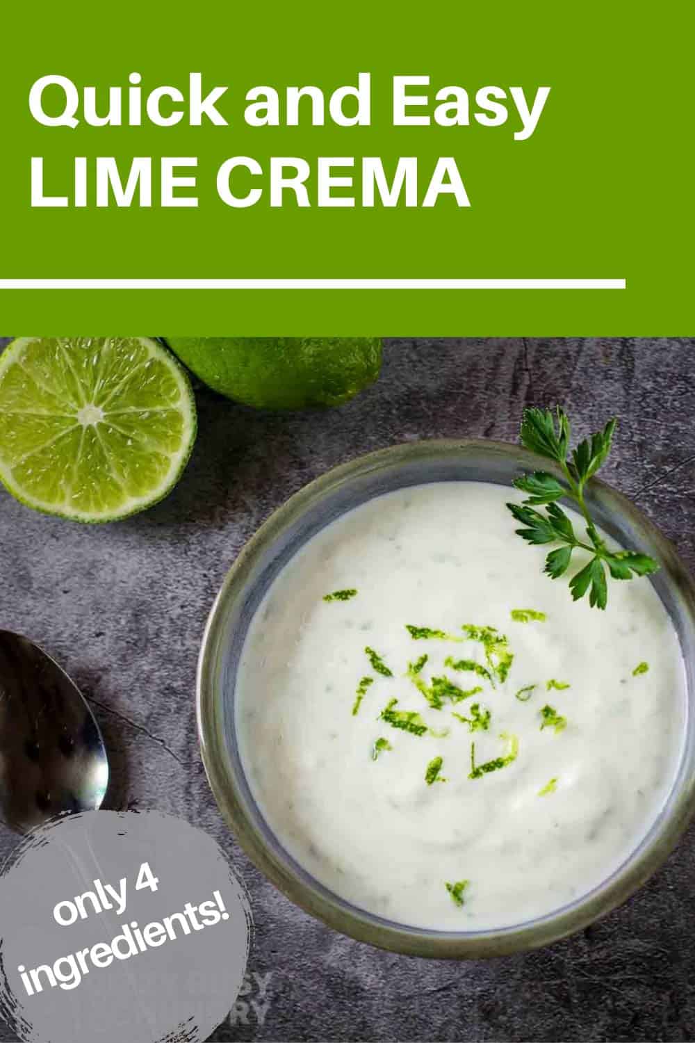 Easy Lime Crema Sauce (5 Minute Recipe) - Dizzy Busy and Hungry!