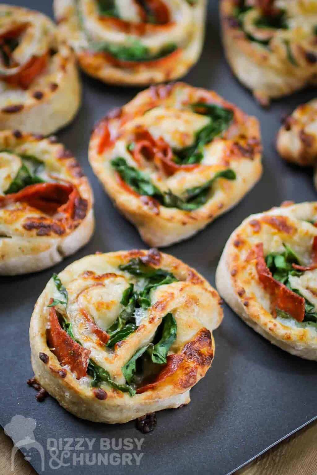 Pepperoni Pinwheels (Easy Appetizer Recipe) - Dizzy Busy and Hungry!