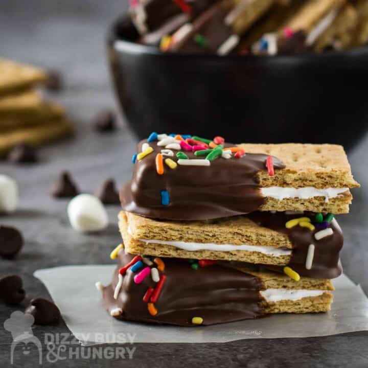 Easy S'mores Bites (3 Ingredient Recipe) - Dizzy Busy and Hungry!