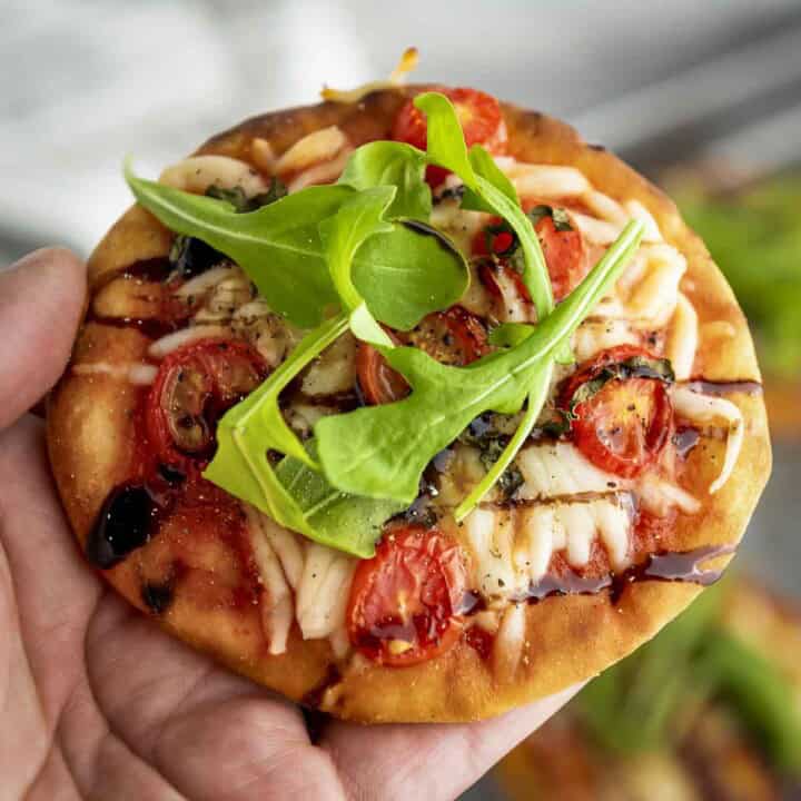 Easy Mini Caprese Pizza - Dizzy Busy and Hungry!