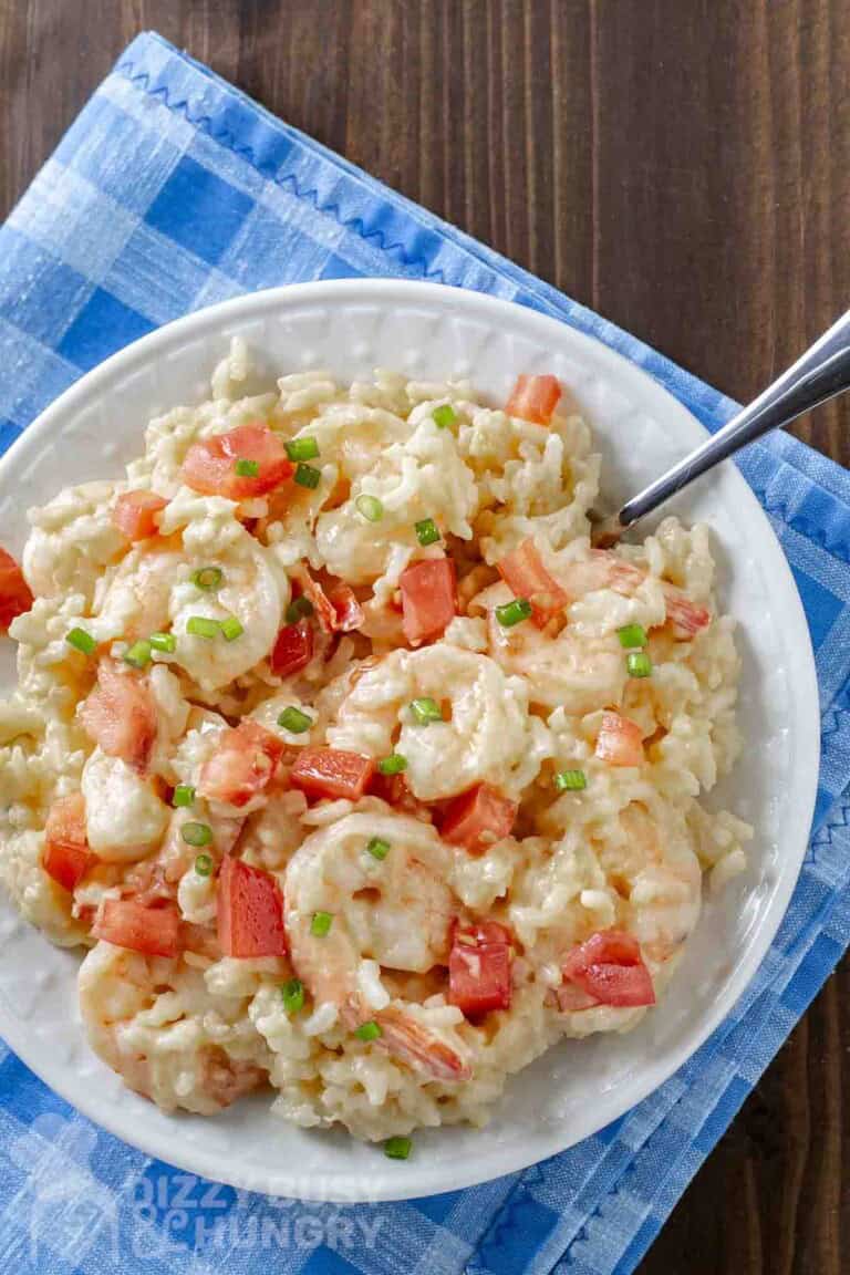One Pan Creamy Shrimp and Rice (Quick and Easy) - Dizzy Busy and Hungry!