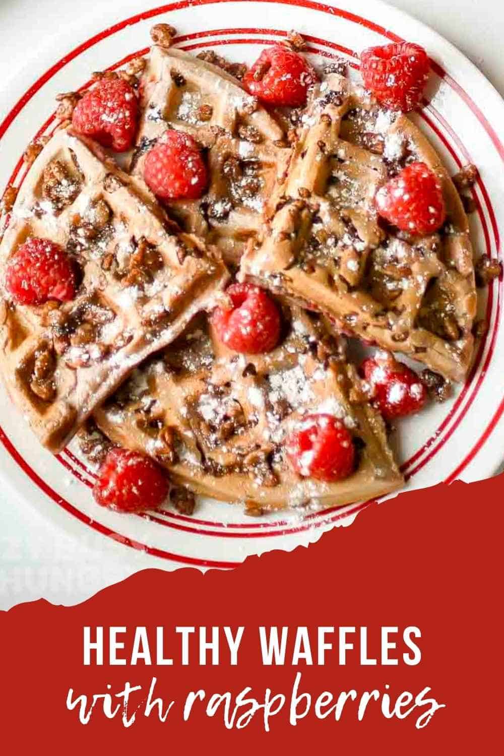 Whole Wheat Waffles with Raspberries and Chocolate Krispies - Dizzy ...