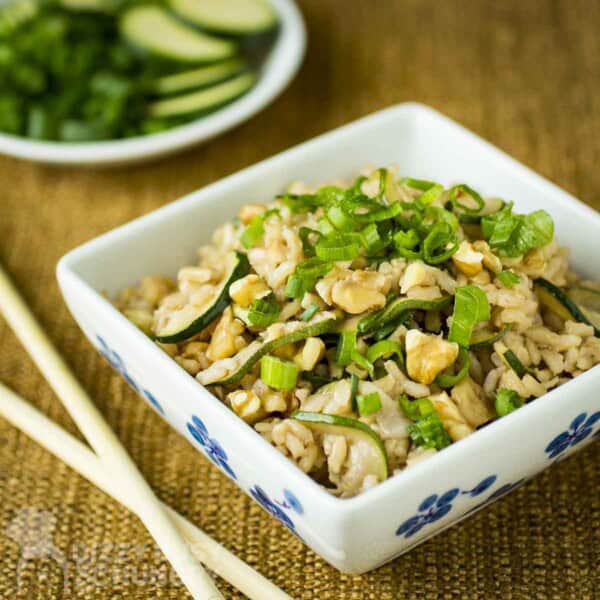Zucchini Fried Rice with Walnuts - Dizzy Busy and Hungry!