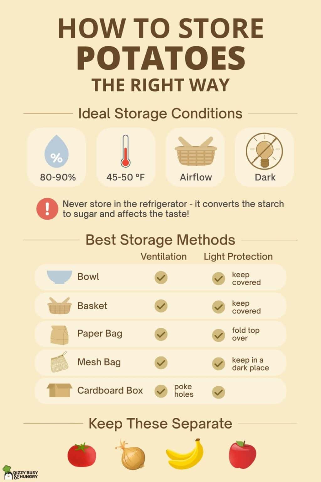 How To Store Potatoes The Right Way - Dizzy Busy and Hungry!