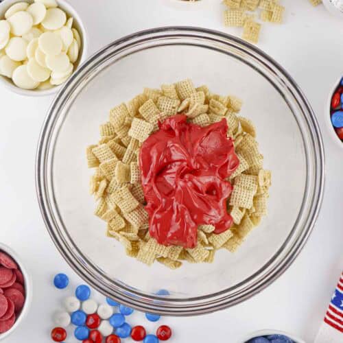 4th of July Muddy Buddies - Dizzy Busy and Hungry!