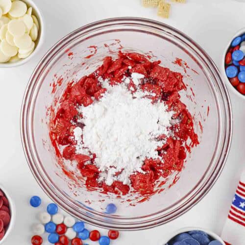 4th of July Muddy Buddies - Dizzy Busy and Hungry!